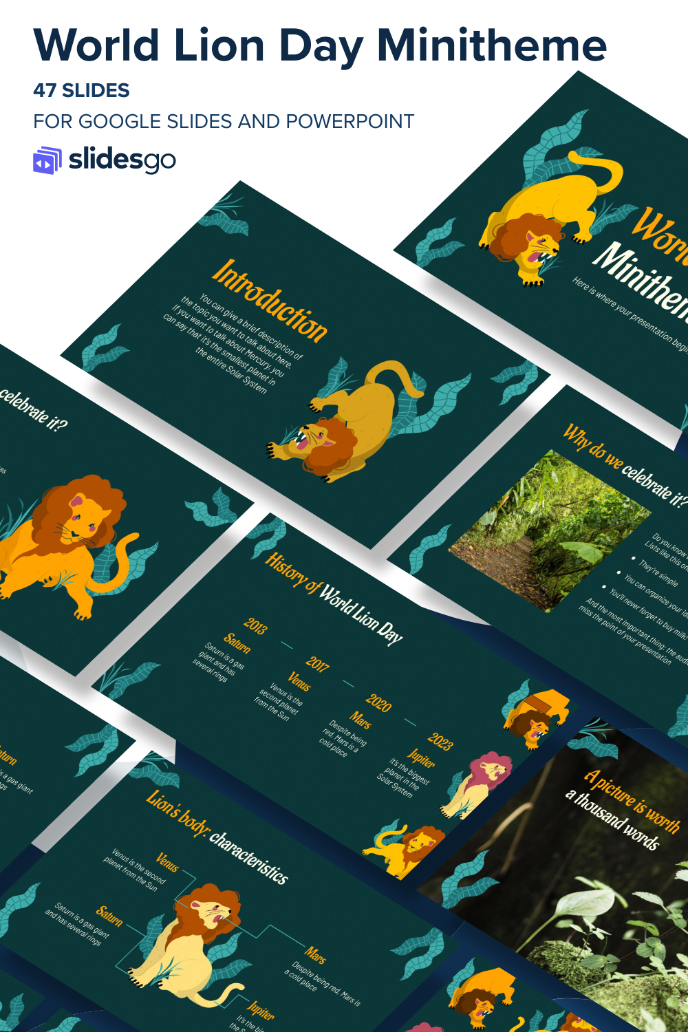 World Lion Day Minitheme | Google Slides & PowerPoint