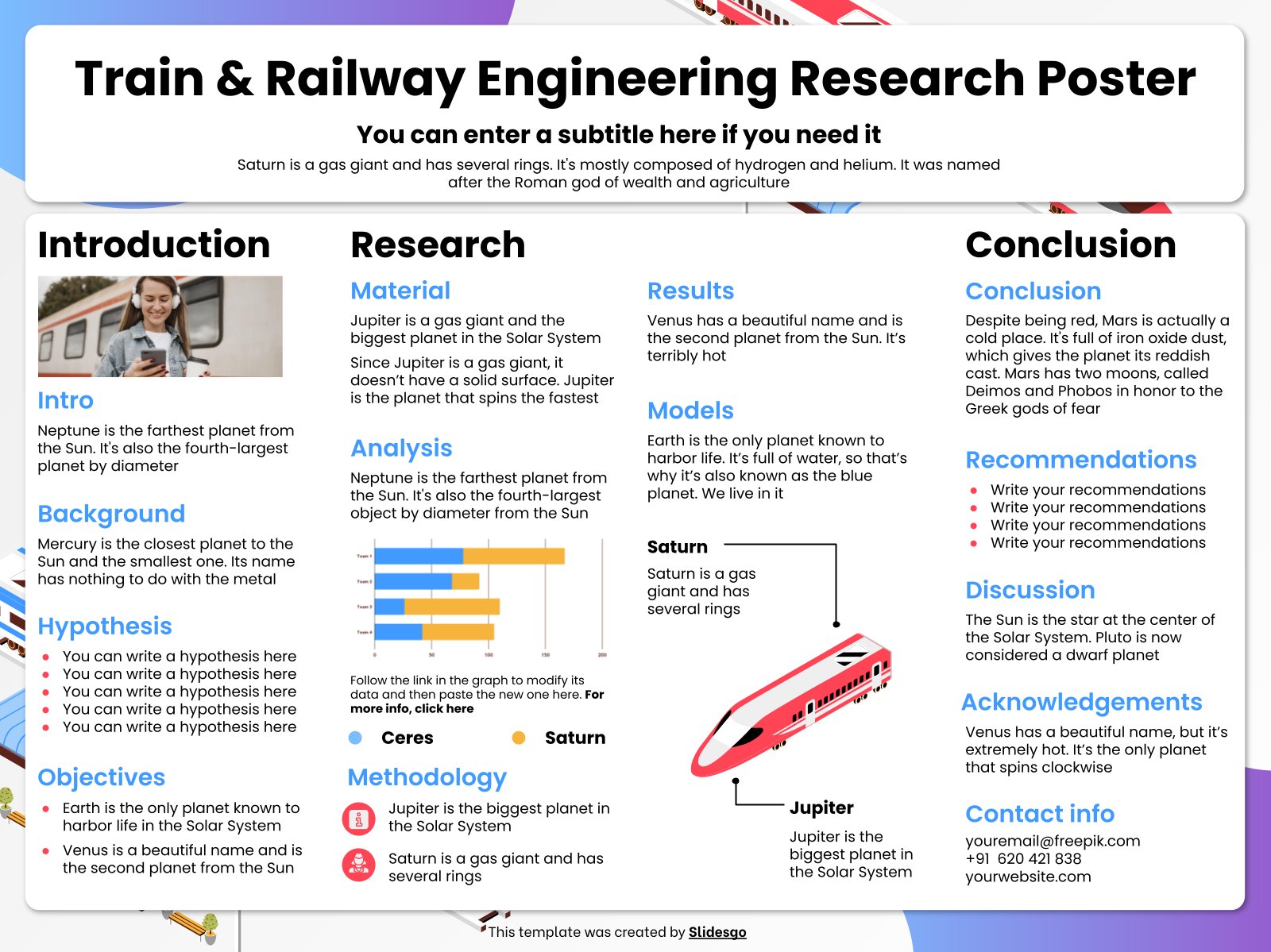 Train & Railway Engineering Research Poster | Google Slides