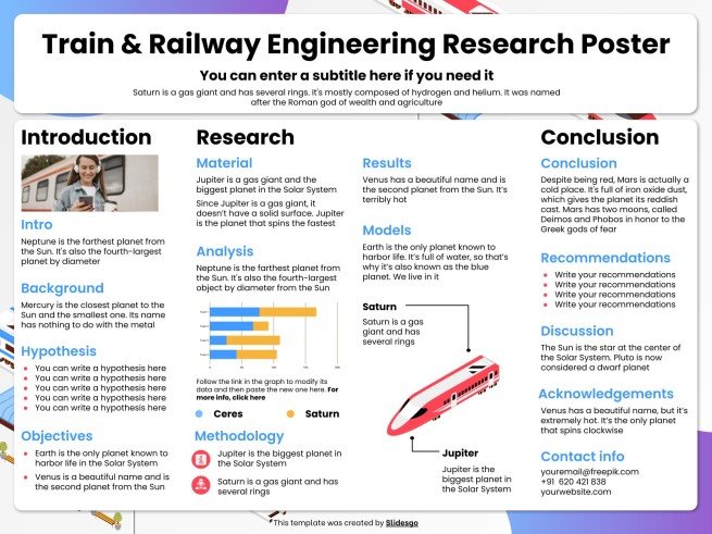 Train & Railway Engineering Research Poster | Google Slides