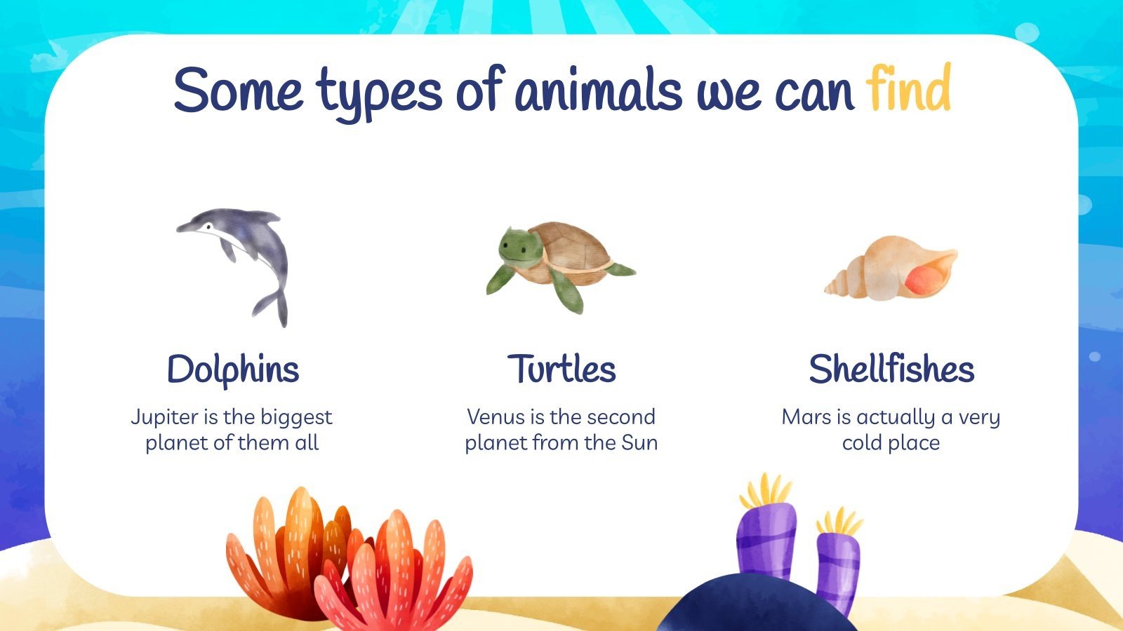 Under the Sea Vocabulary for Pre-K | Google Slides and PPT