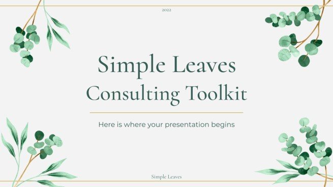 Free Google Slides and PowerPoint Templates with leaves