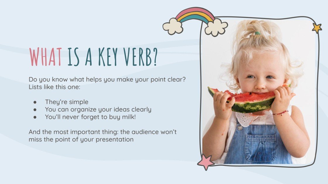 Class of Key Verbs for Pre-K | Google Slides and PowerPoint
