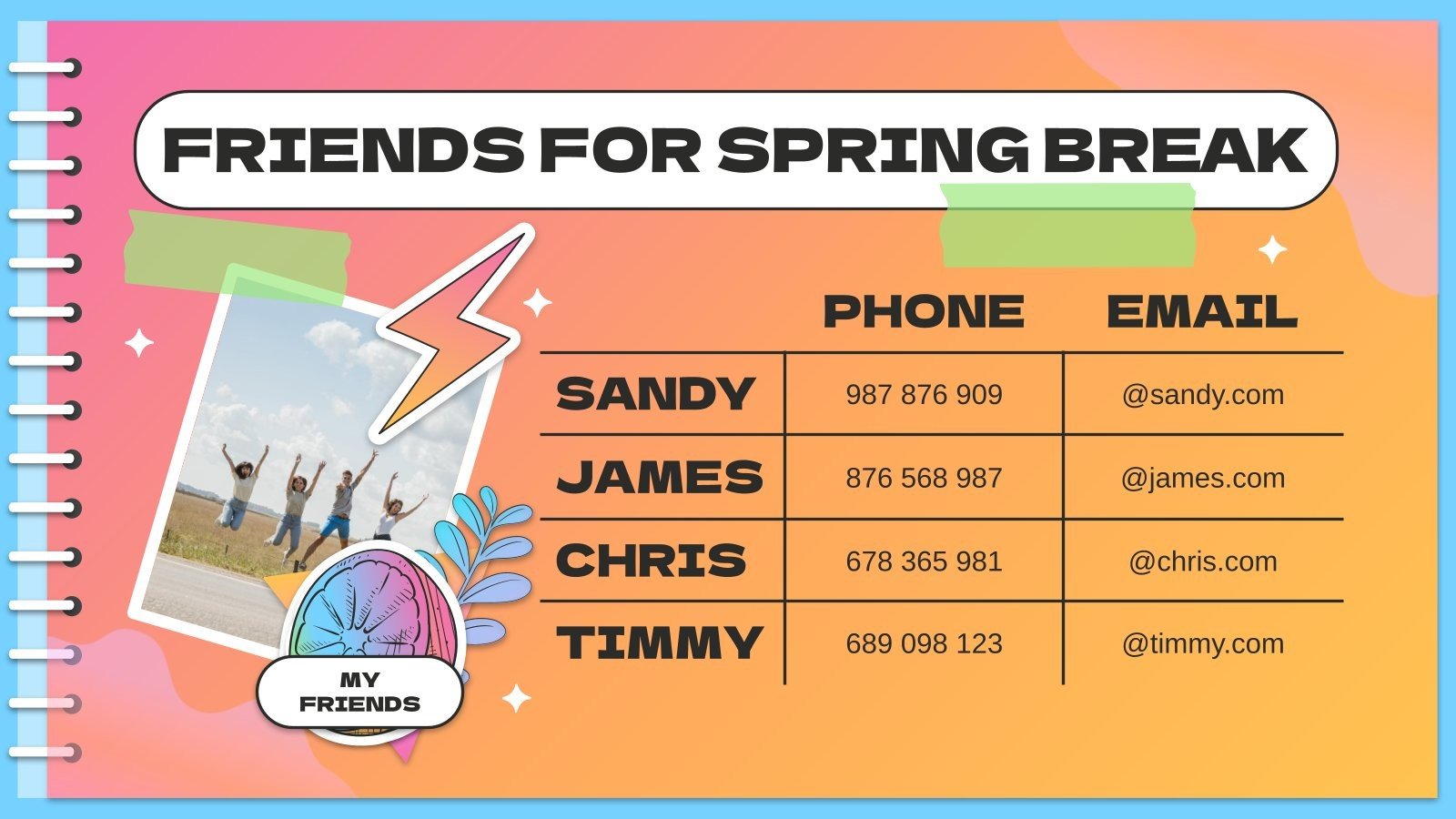 Spring Break Memory Book | Google Slides & PowerPoint