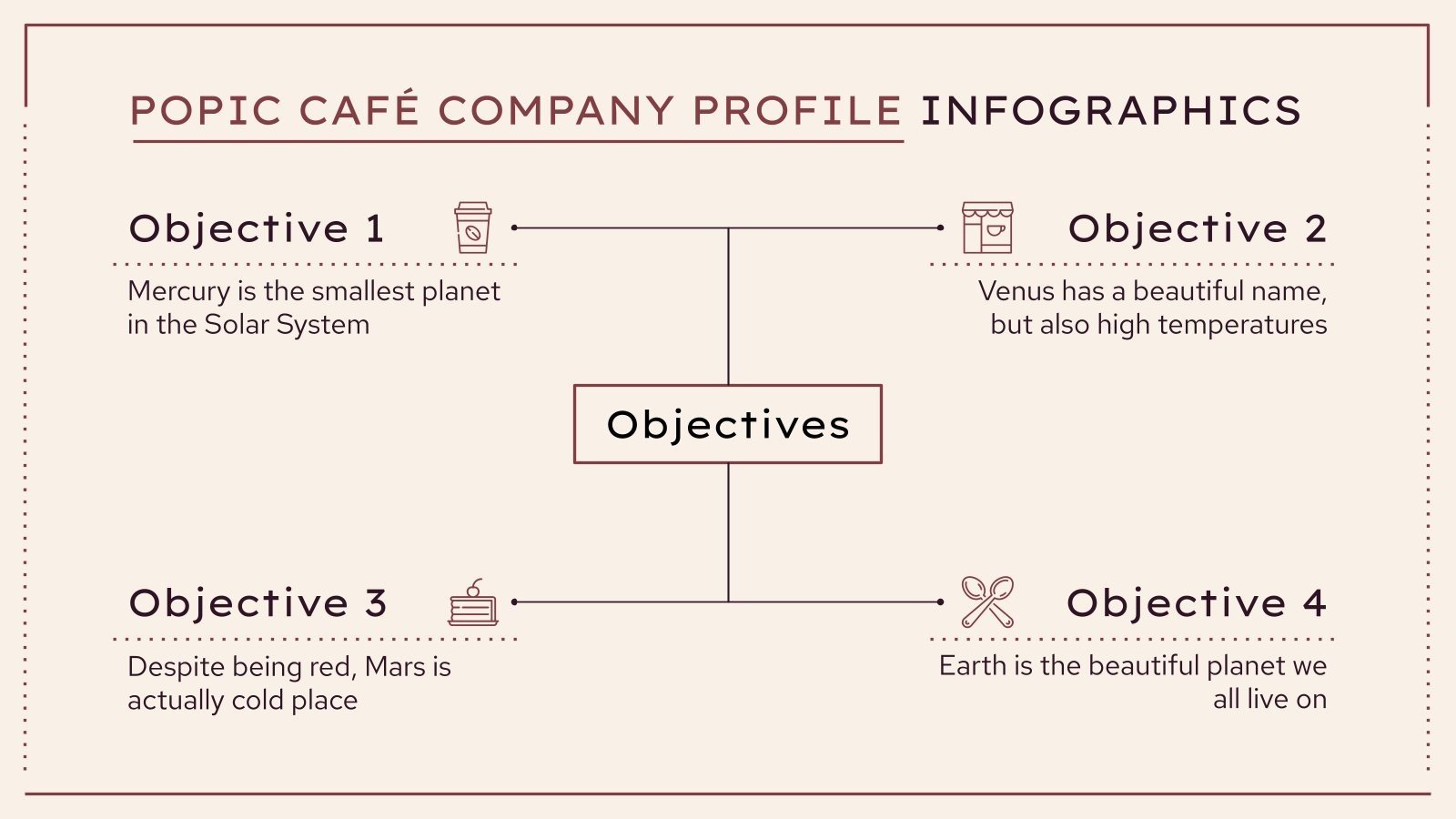 Popic Café Company Profile Infographics | Google Slides & PPT