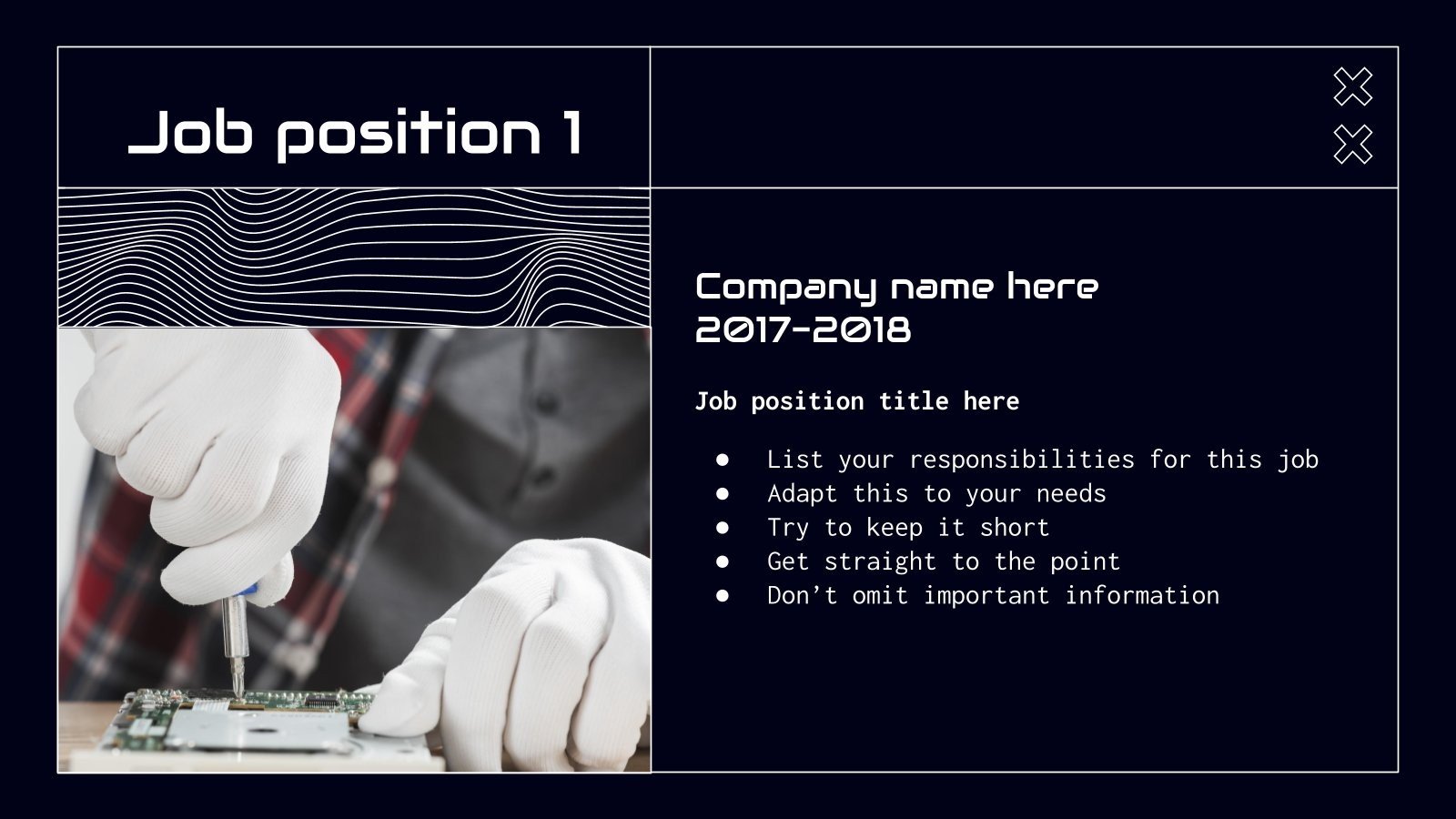 Computer Hardware Engineer CV | Google Slides and PowerPoint