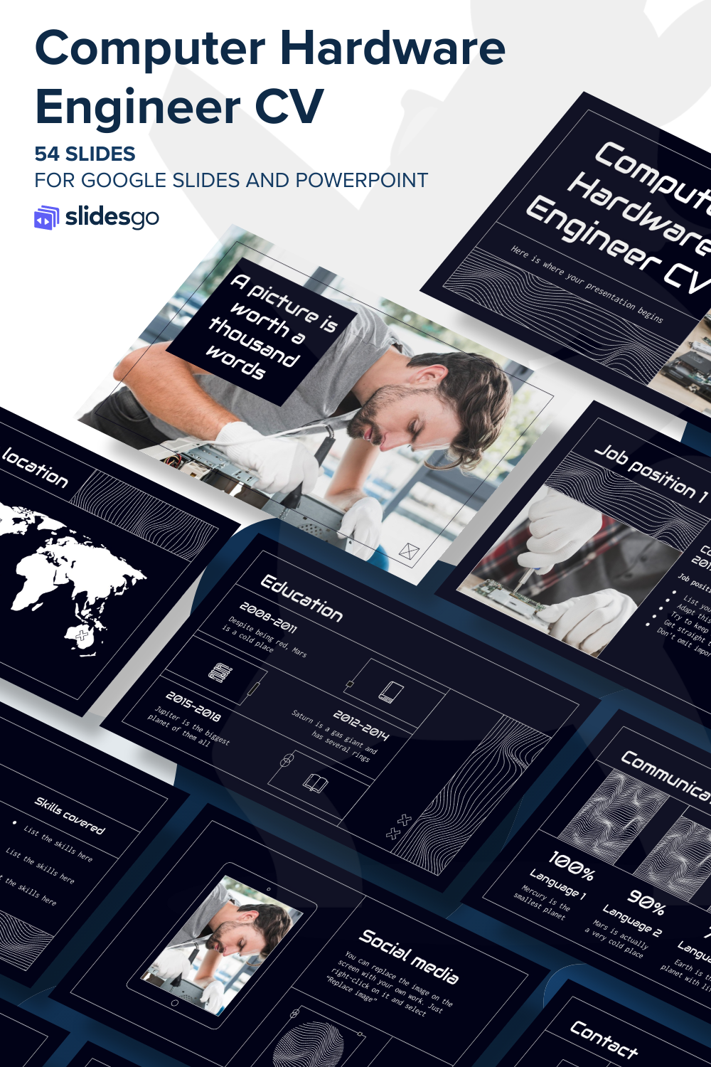 Computer Hardware Engineer CV | Google Slides and PowerPoint