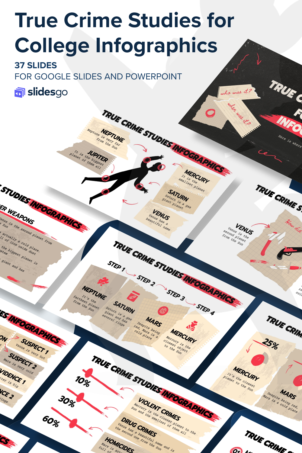 True Crime Studies for College Infographics | Google Slides