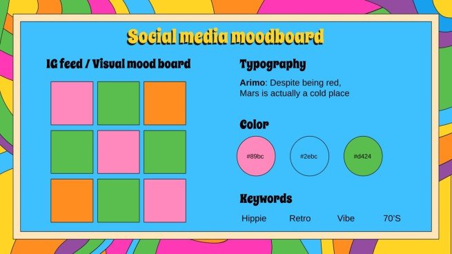 70's Vibes Instagram Planner | Google Slides & PowerPoint