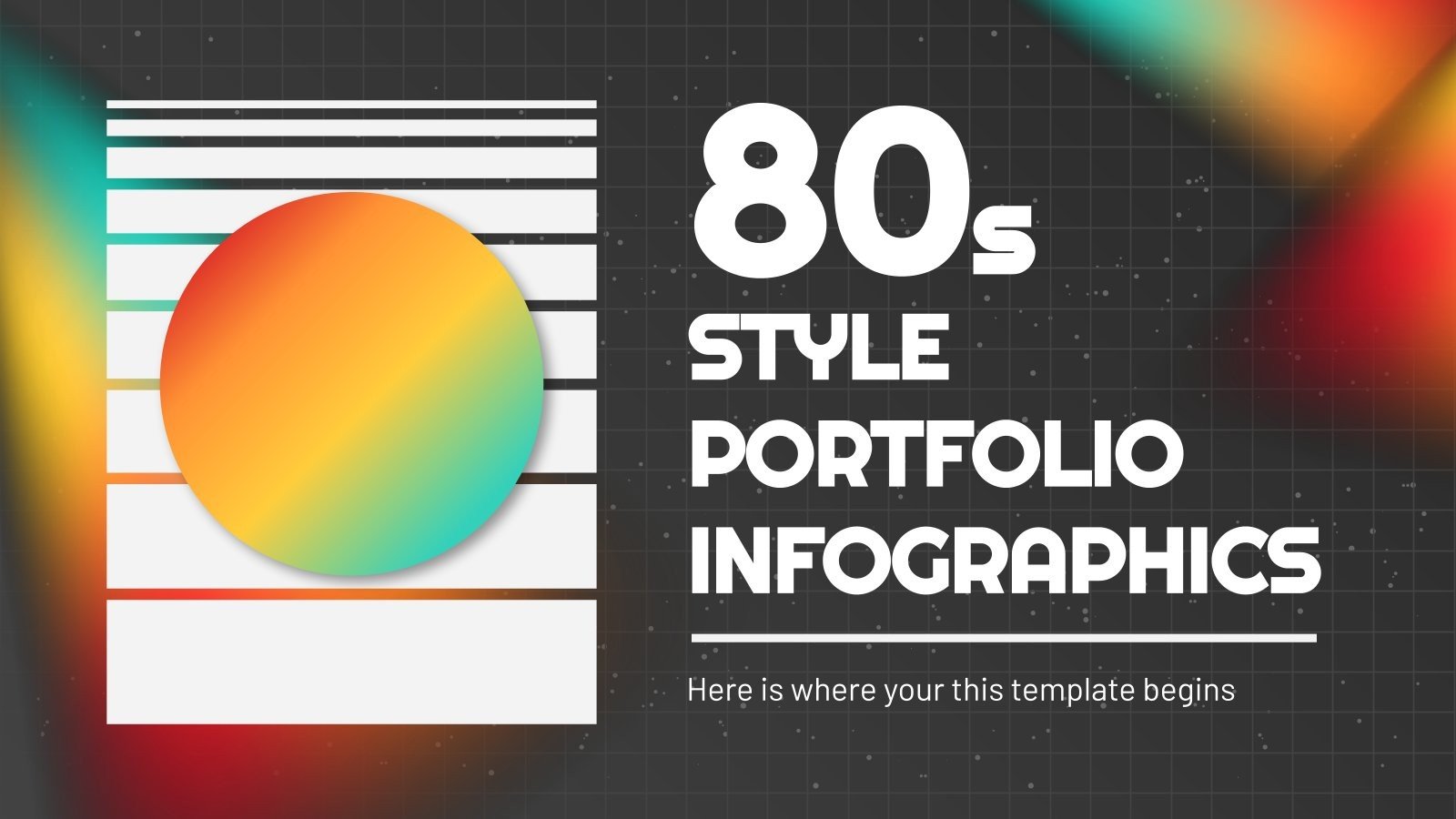 80s Style Portfolio Infographics | Google Slides and PPT