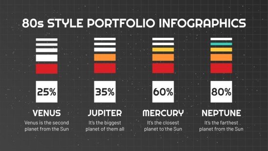 80s Style Portfolio Infographics | Google Slides and PPT