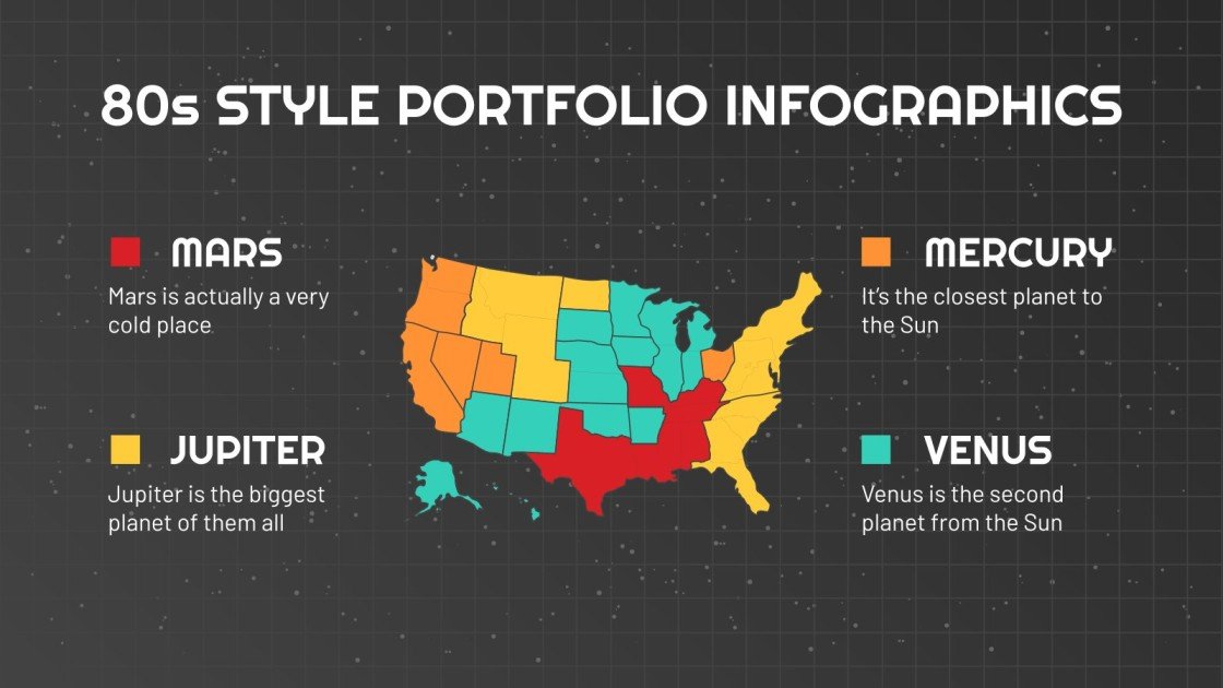 80s Style Portfolio Infographics | Google Slides and PPT