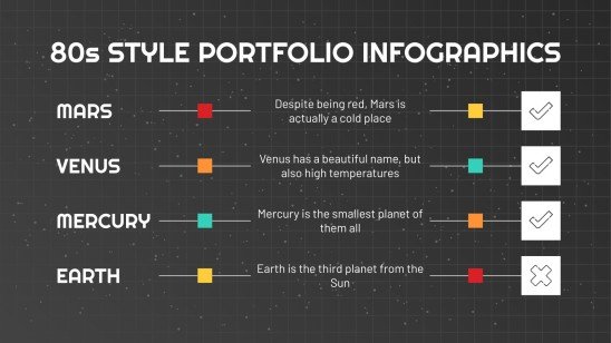 80s Style Portfolio Infographics | Google Slides and PPT
