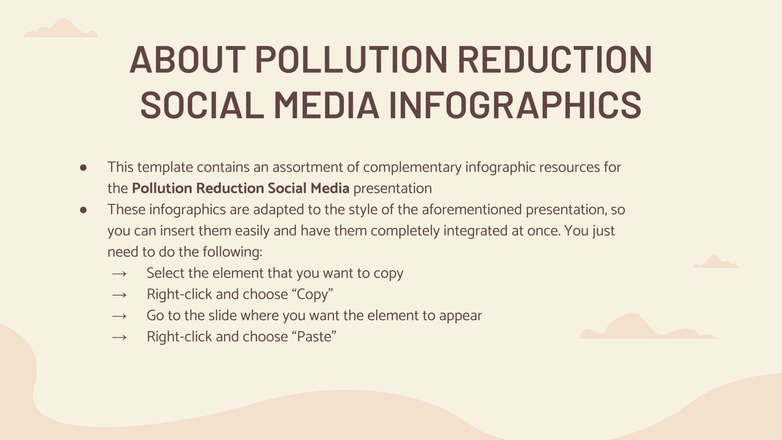 Pollution Reduction Social Media Infographics | Google Slides