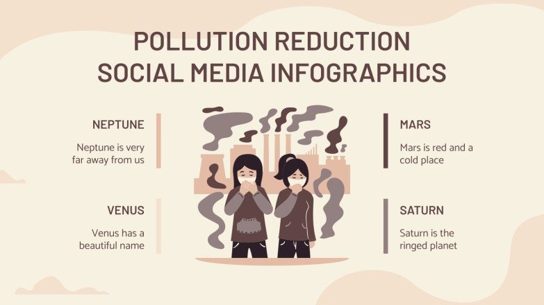 Pollution Reduction Social Media Infographics | Google Slides