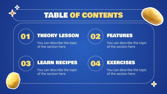 Recipes workshop for US National Potato Day | Google Slides