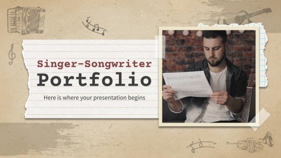 Singer-Songwriter Portfolio | Google Slides & PowerPoint