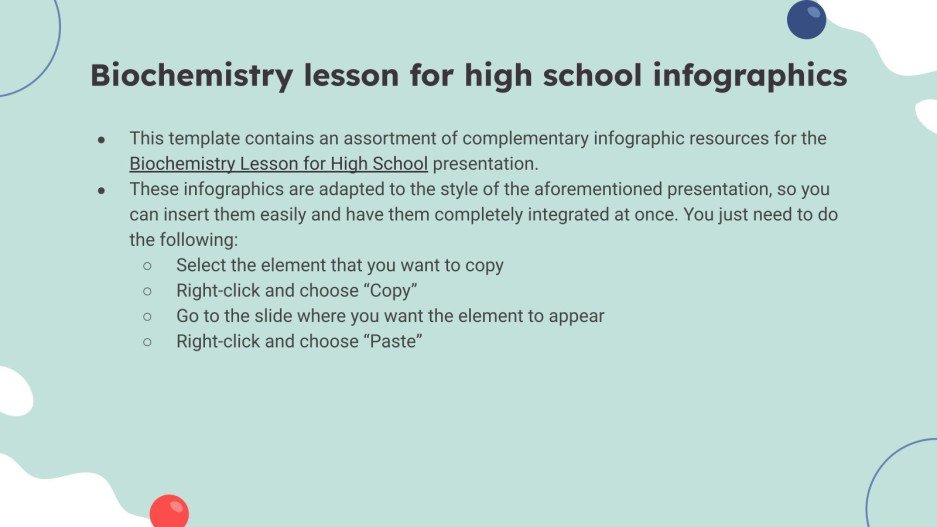 Biochemistry Lesson High School Infographics | Google Slides