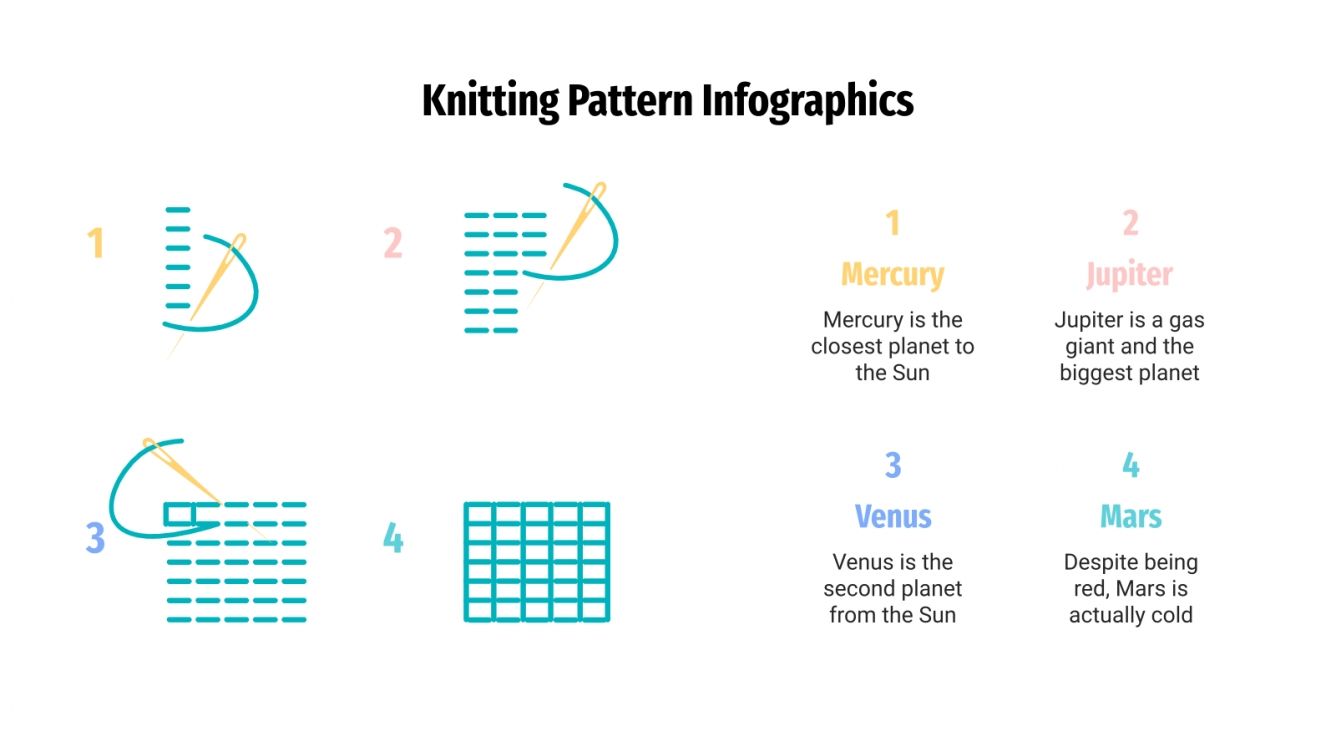 Knitting Patterns Infographics | Google Slides & PPT