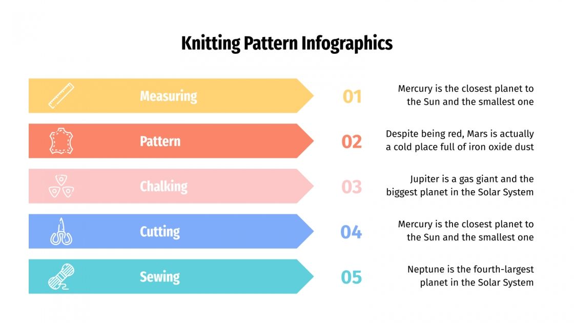 Knitting Patterns Infographics | Google Slides & PPT