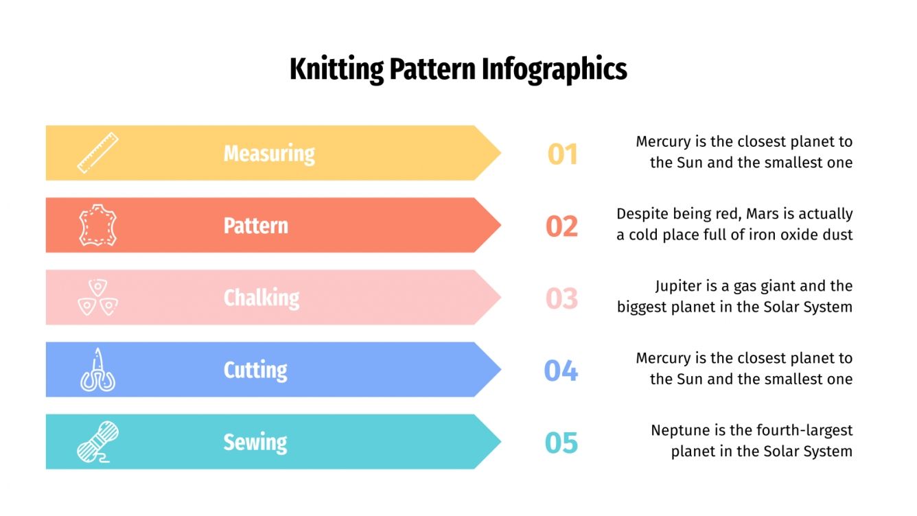 Knitting Patterns Infographics | Google Slides & PPT