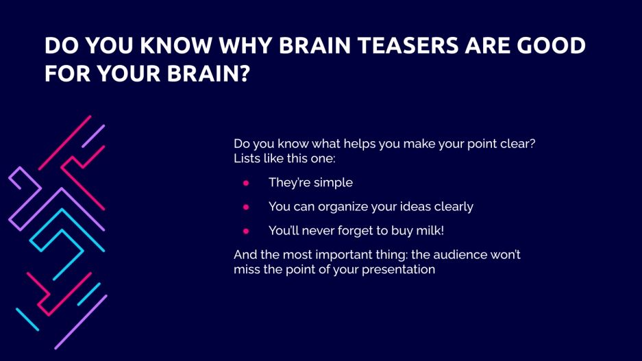 Brain Teasers for High School Google Slides & PPT template