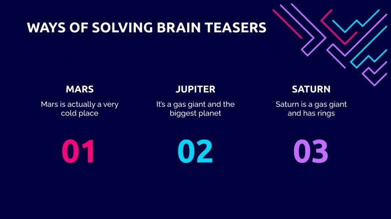 Brain Teasers for High School Google Slides & PPT template