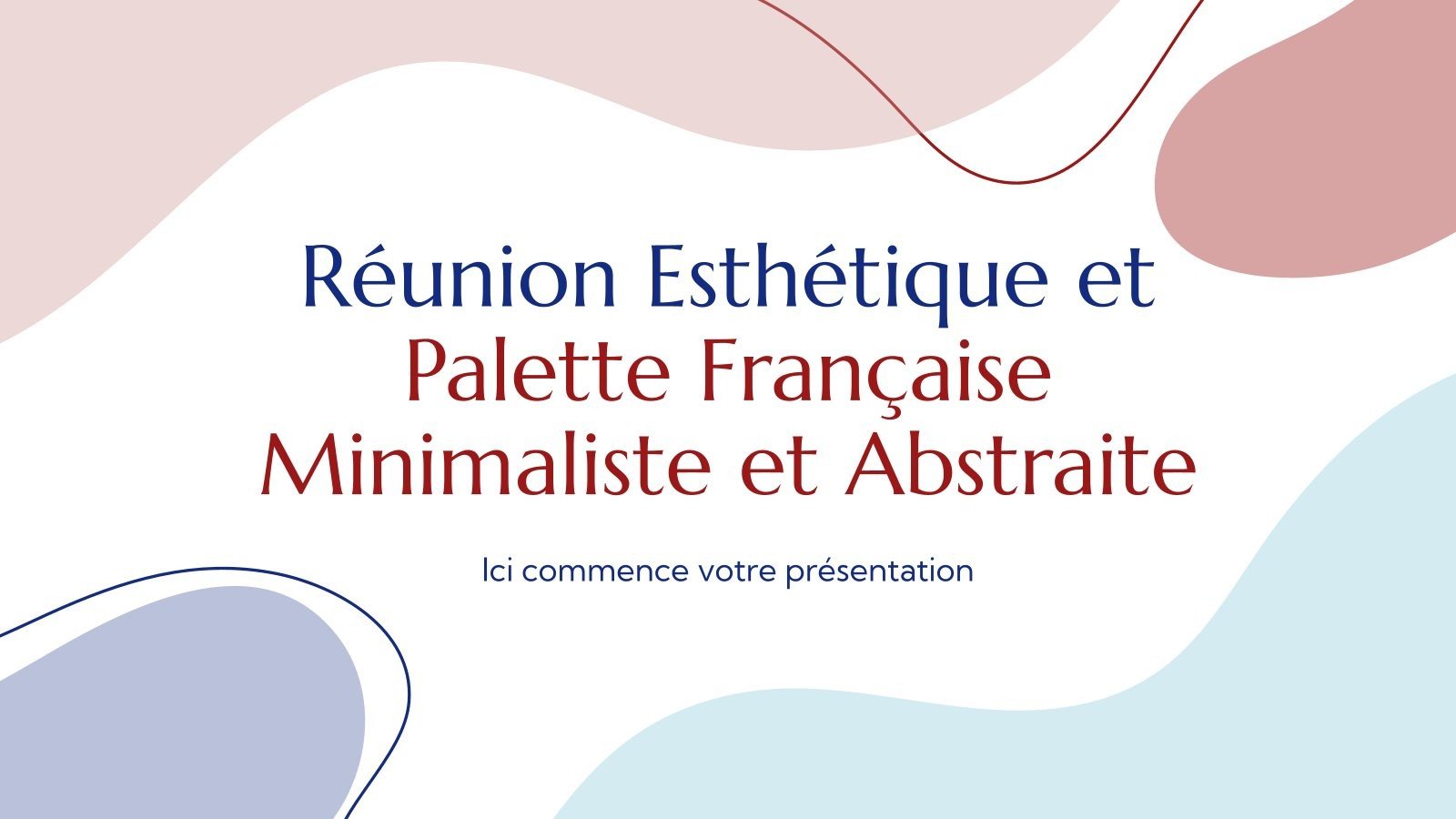 Minimalist French Palette Business Meeting | Google Slides