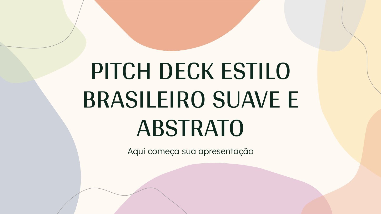 Soft Abstract Brazilian Aesthetic Pitch Deck | Google Slides