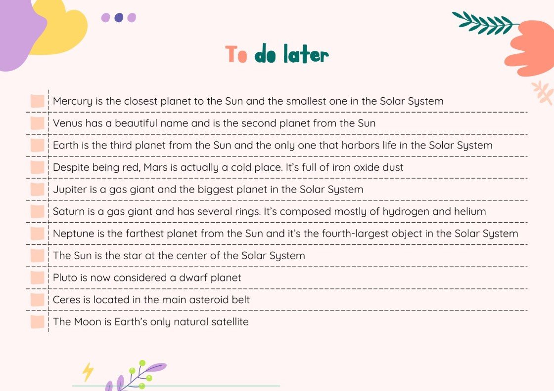 Printable Weekly To Do List for Pre-K | Google Slides & PPT