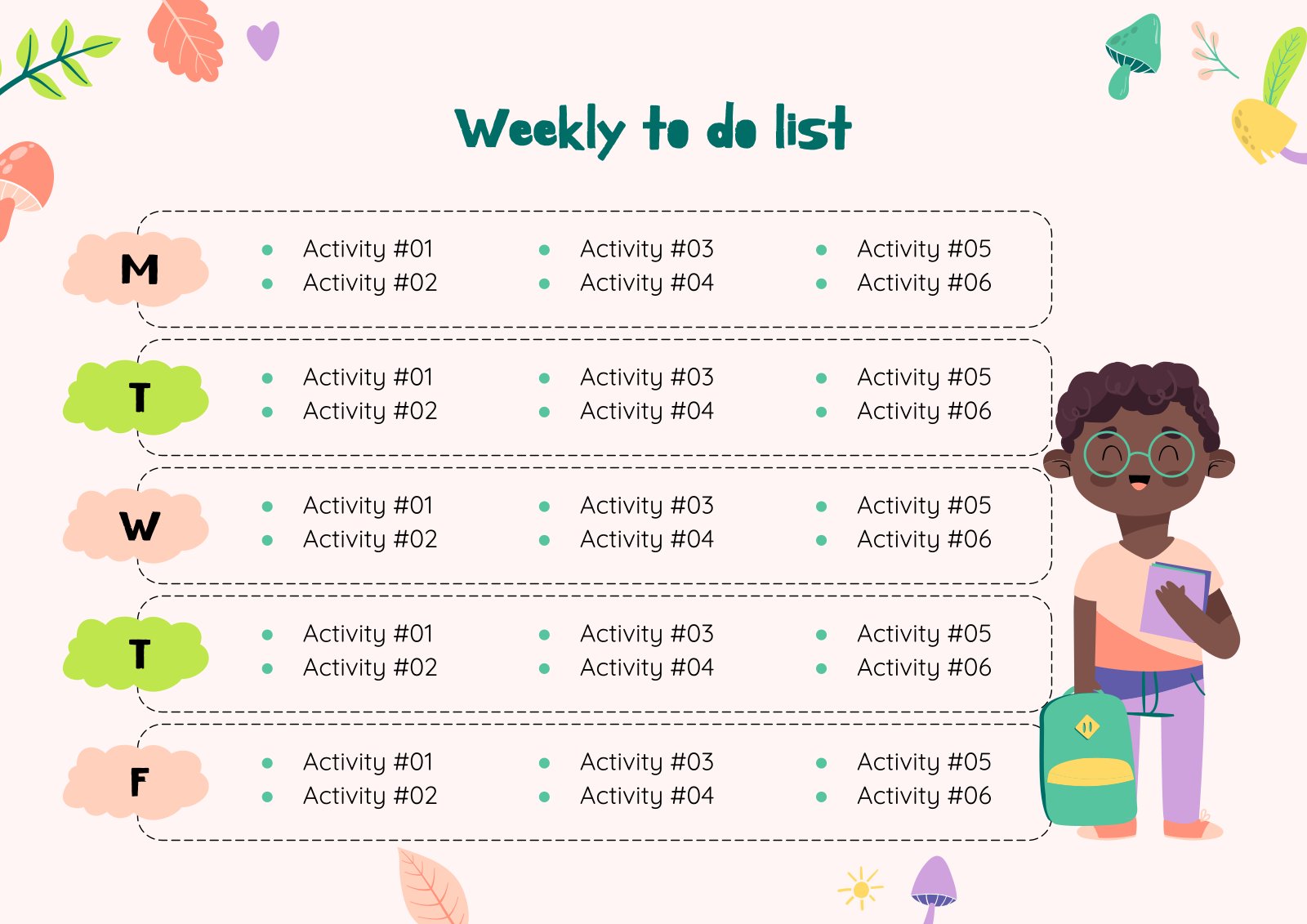 Printable Weekly To Do List for Pre-K | Google Slides & PPT
