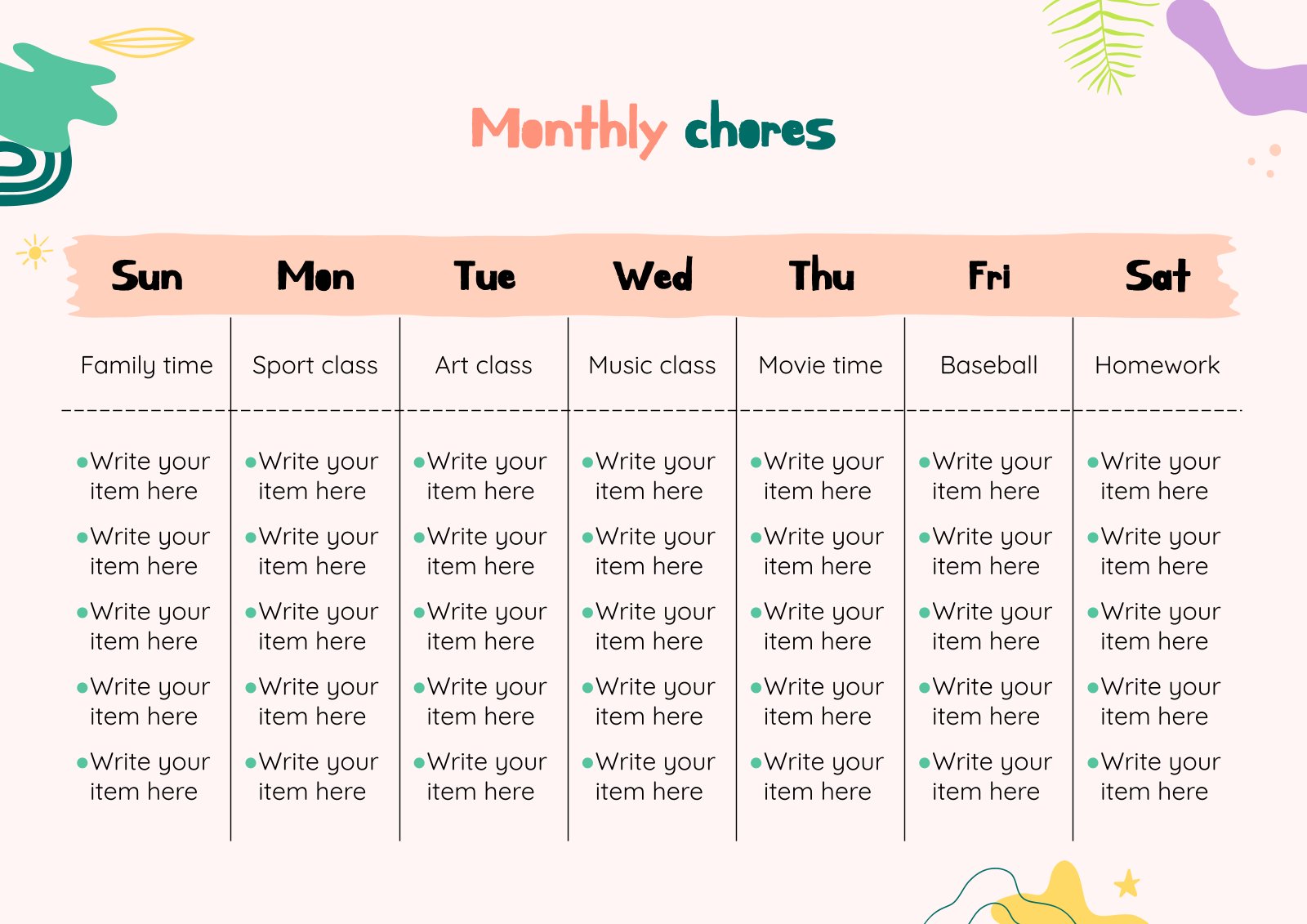 Printable Weekly To Do List for Pre-K | Google Slides & PPT