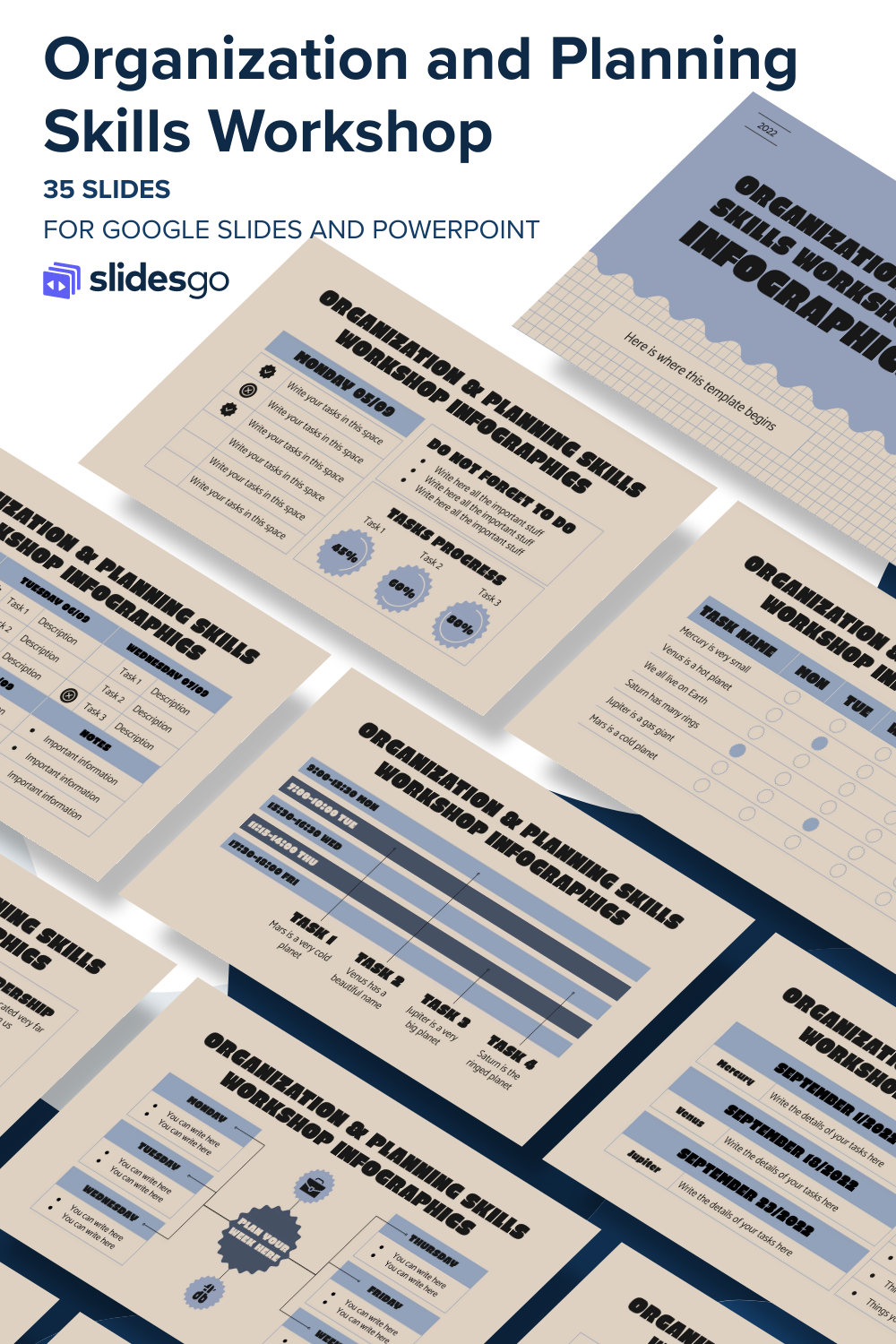 Organization & Planning Skills Workshop Infographics