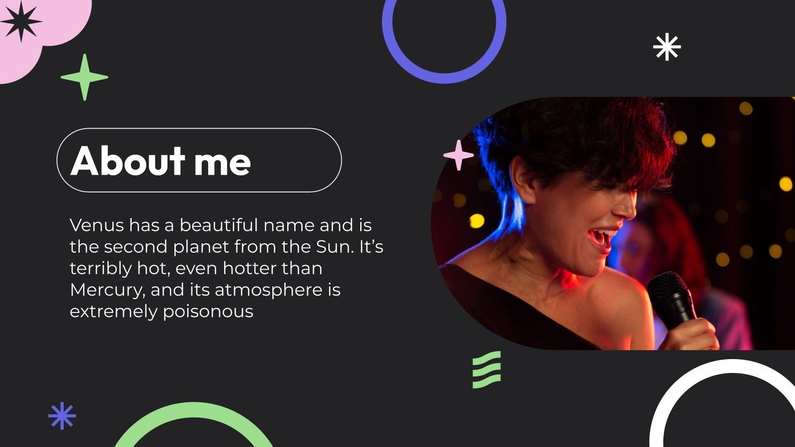 Singer Portfolio | Google Slides and PowerPoint