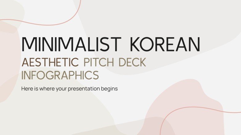Minimalist Korean Aesthetic Pitch Deck Infographics