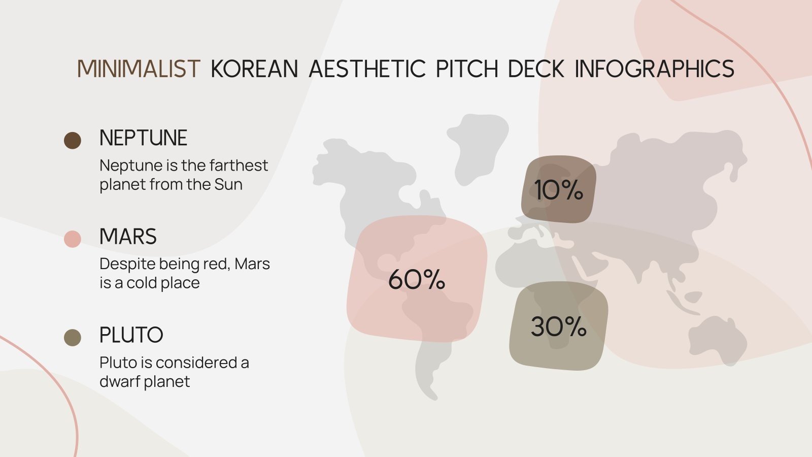 Minimalist Korean Aesthetic Pitch Deck Infographics