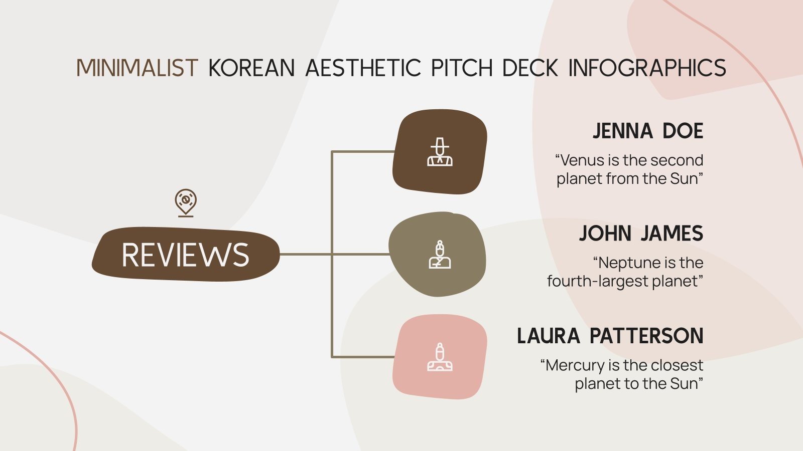 Minimalist Korean Aesthetic Pitch Deck Infographics