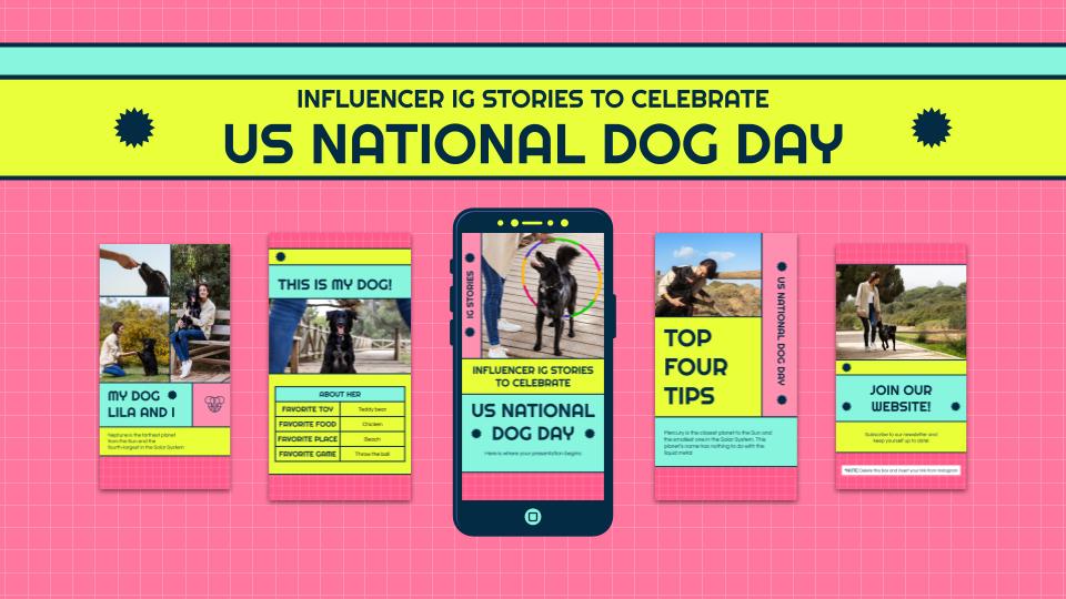 Influencer IG Stories US National Dog Day | Google Slides