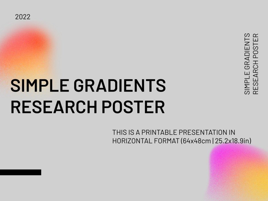 Simple Gradients Research Poster | Google Slides & PPT