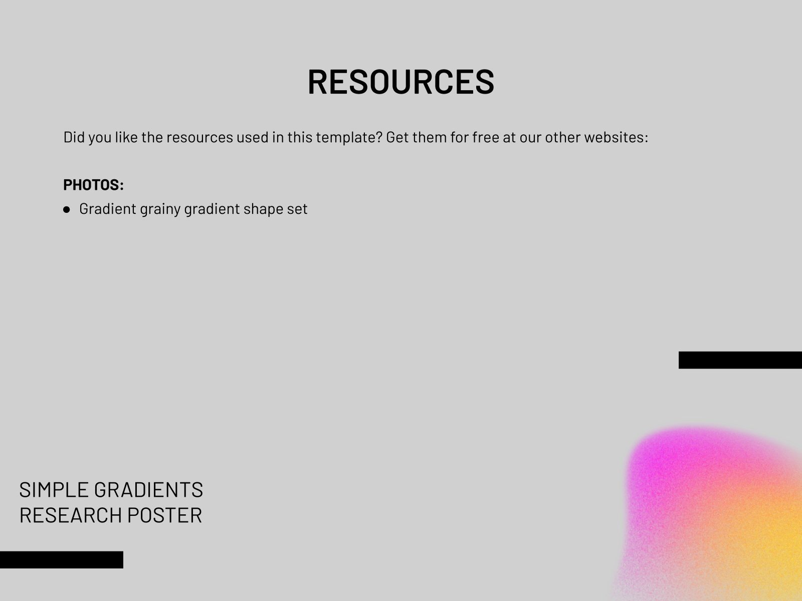 Simple Gradients Research Poster | Google Slides & PPT