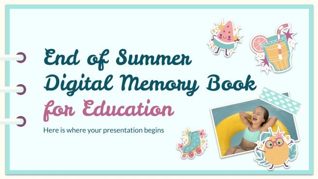 End of Summer Digital Memory Book | Google Slides & PPT