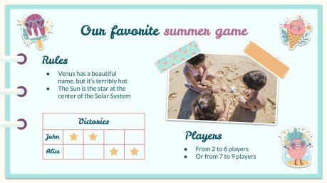 End of Summer Digital Memory Book | Google Slides & PPT