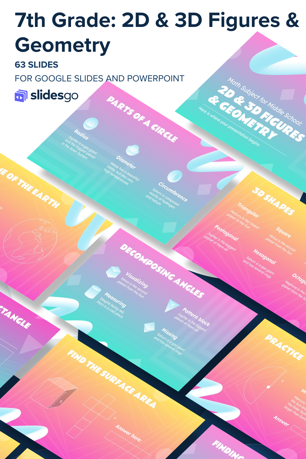 Math: 2D & 3D Figures & Geometry | Google Slides & PPT