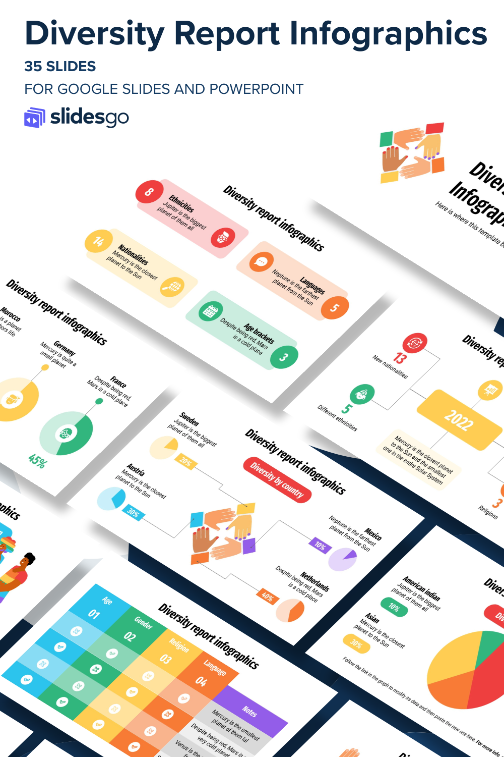 Diversity Report Infographics | Google Slides & PowerPoint