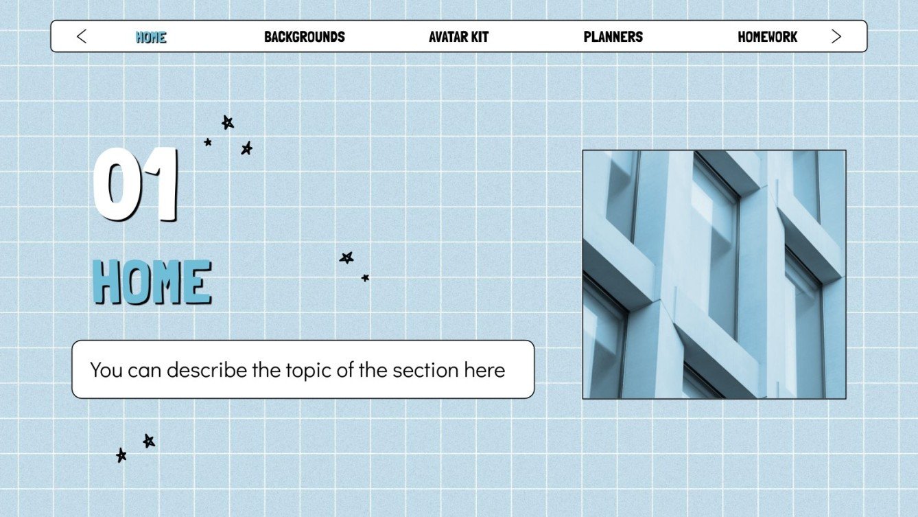 Pretty Baby Blue Aesthetic Pack for Students | Google Slides