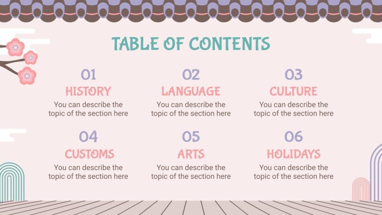 Traditional Korean Style Theme for Marketing | Google Slides