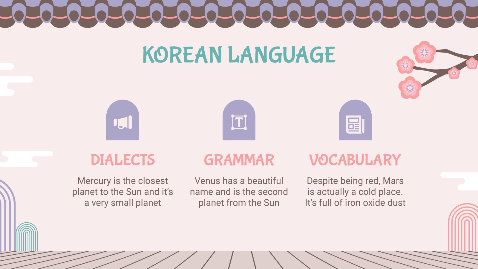 Traditional Korean Style Theme for Marketing | Google Slides