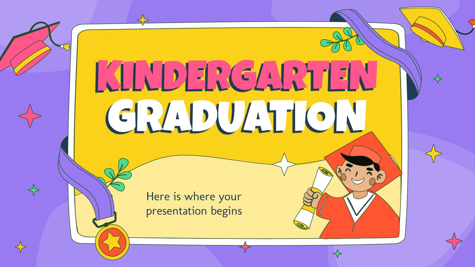 Kindergarten Graduation Google Slides PowerPoint