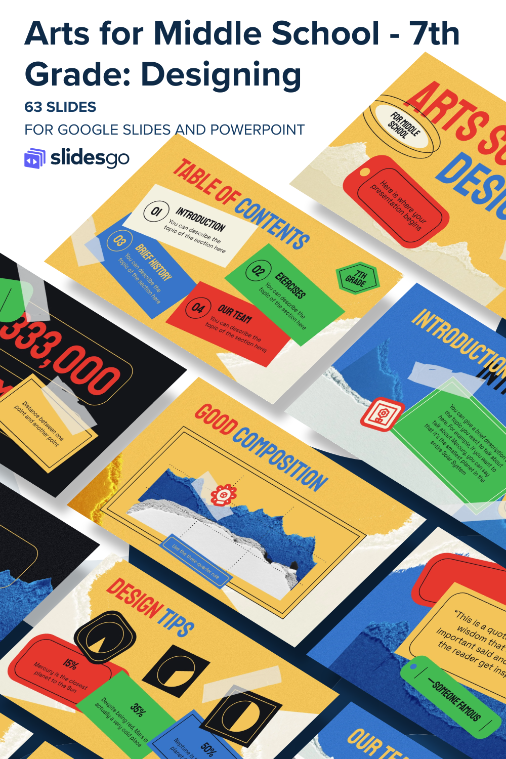 Arts for Middle School: Designing | Google Slides & PowerPoint
