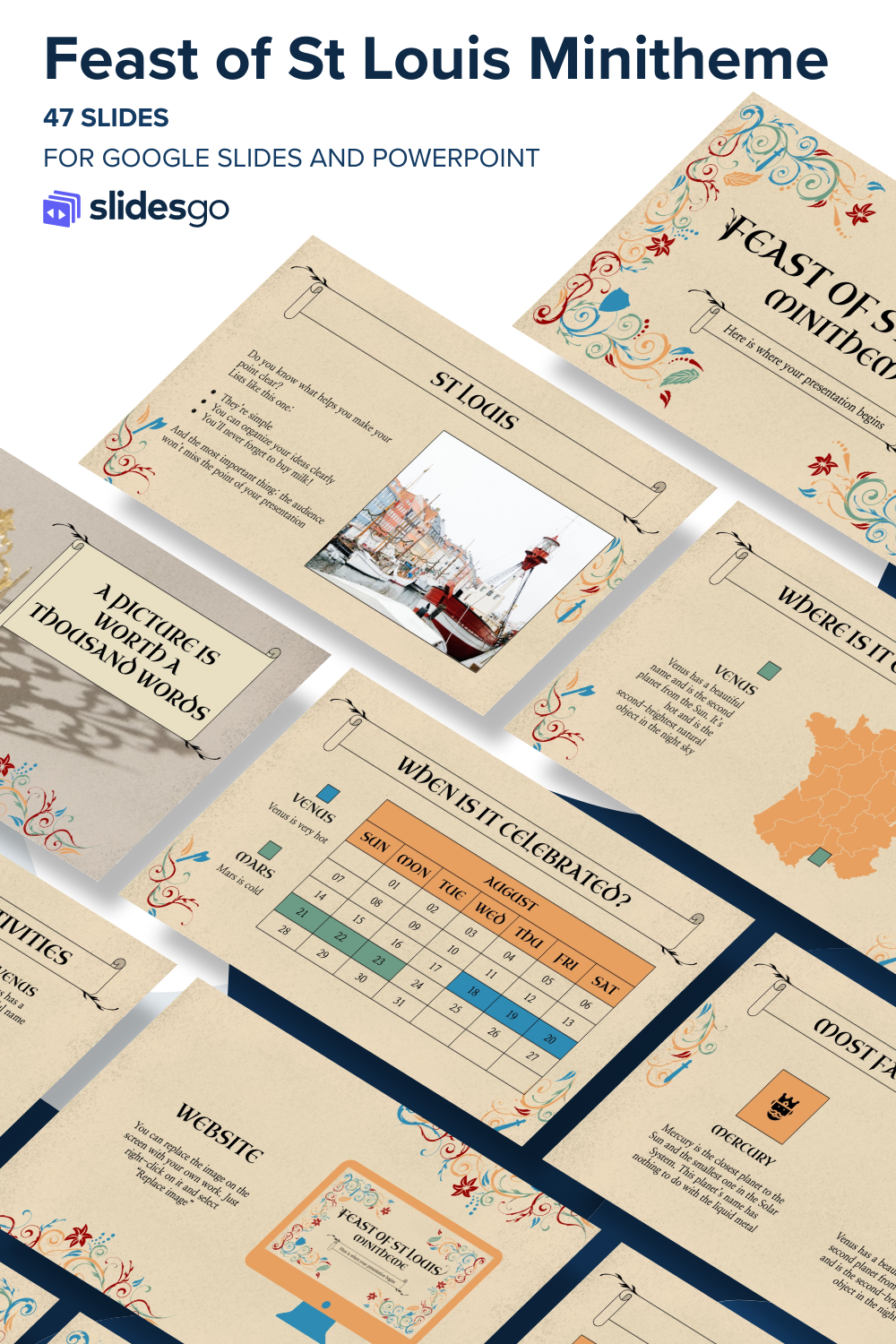 Feast of St Louis Minitheme | Google Slides and PowerPoint