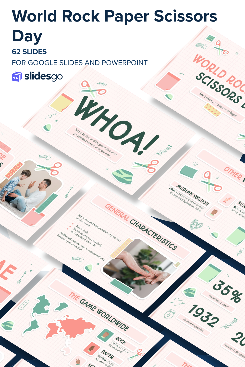 World Rock Paper Scissors Day | Google Slides and PowerPoint